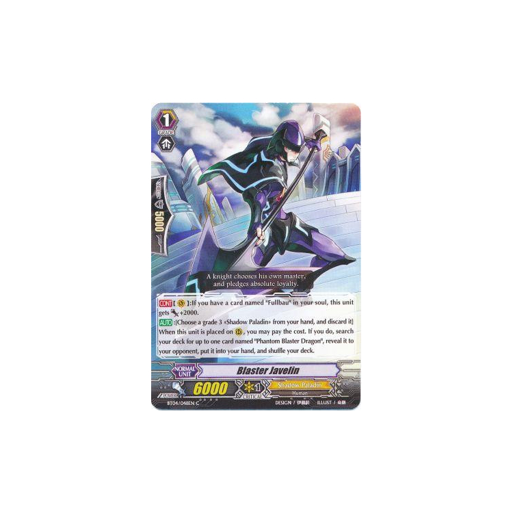 Blaster Javelin - Cardfight Vanguard - Big Orbit Cards
