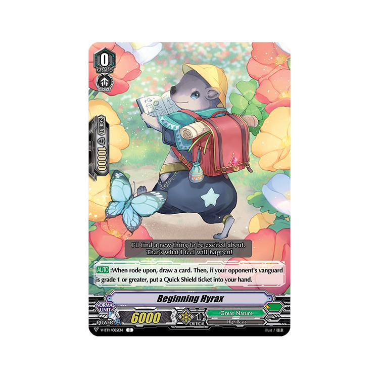 Hyrax Logo Beginning Hyrax Cardfight Vanguard Big Orbit Cards