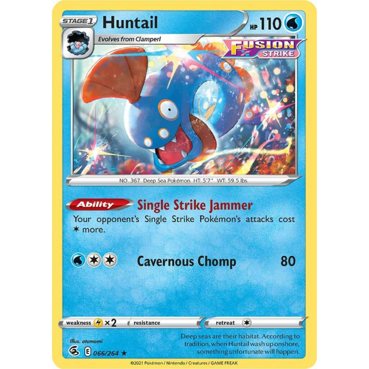 Huntail - Fusion Strike - Pokemon - Big Orbit Cards