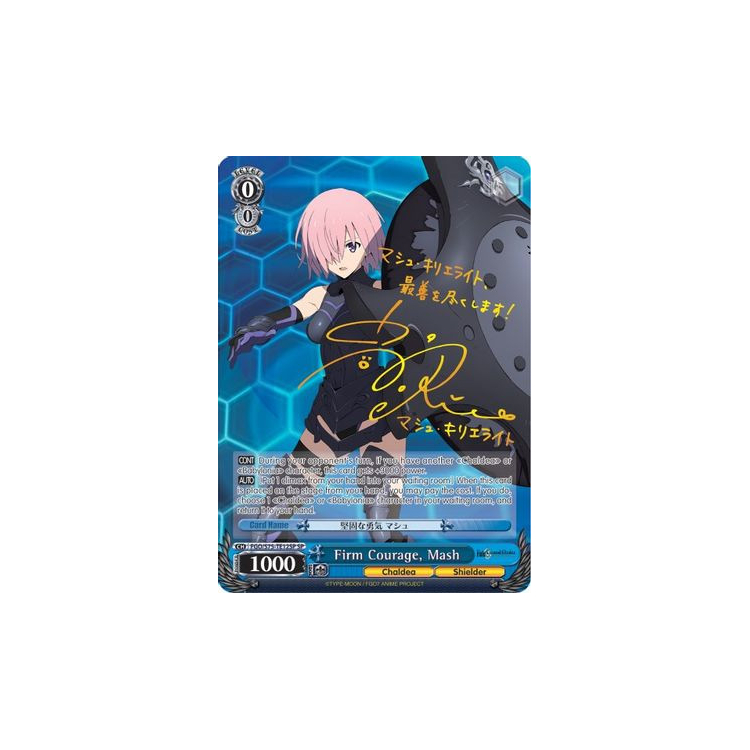 Firm Courage, Mash - SP - Weiss Schwarz - Big Orbit Cards