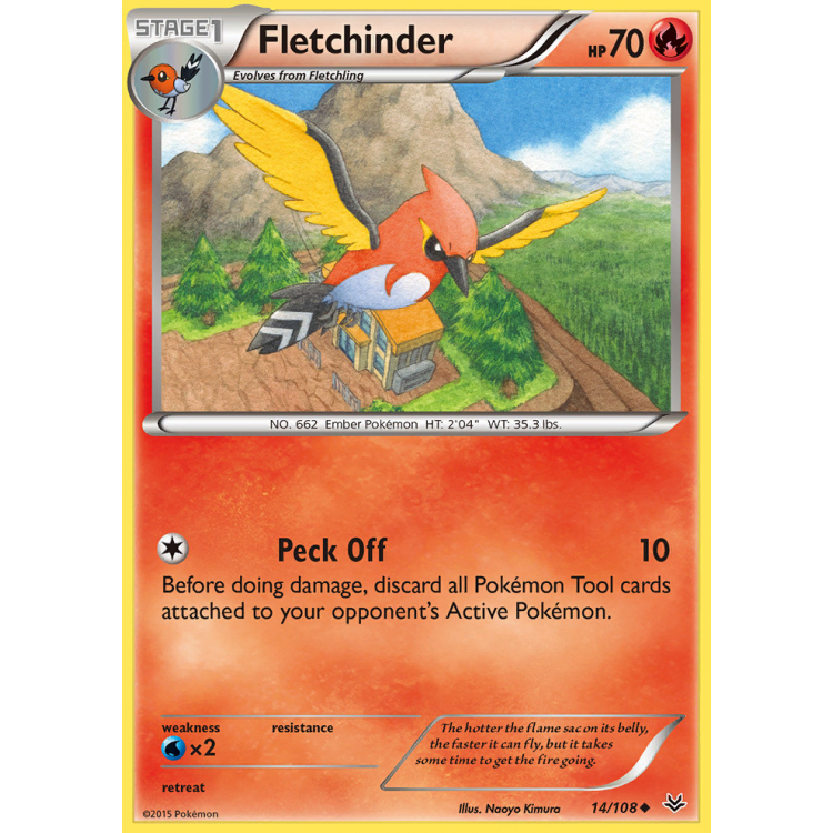 Pokemon Fletchinder Card