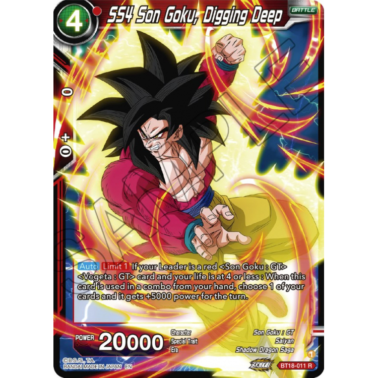 SS4 Son Goku, Digging Deep - Big Orbit Cards