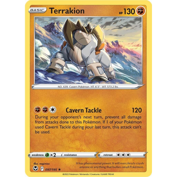 Sell Terrakion (Reverse Holo) - Silver Tempest - Big Orbit Cards