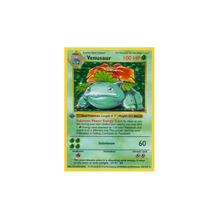 Venusaur (Holo) (1st Edition) - Base Set - Pokemon - Big Orbit Cards