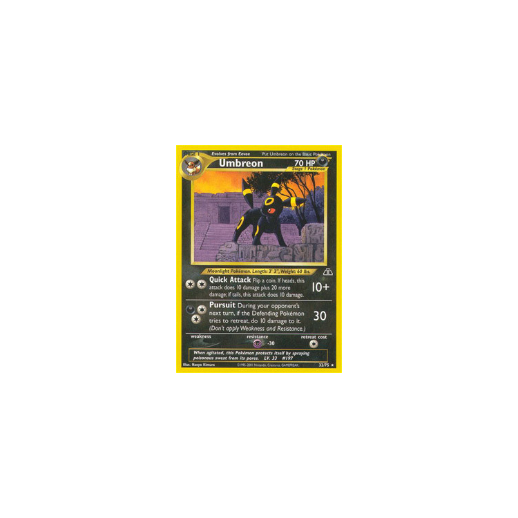 Umbreon Neo Discovery Auction Prices Realized Tcg Cards 2001 Pokemon
