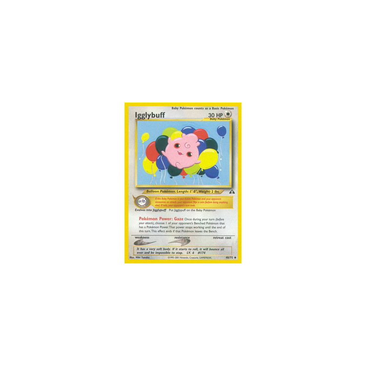 Pokemon Igglybuff Card