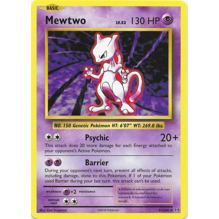 Mewtwo - Evolutions - Pokemon - Big Orbit Cards